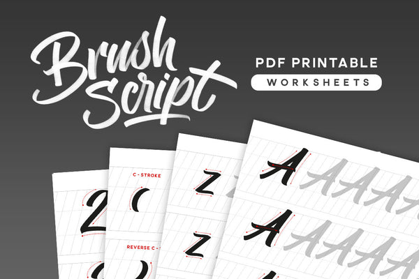 Brush Script PDF Calligraphy Worksheets - Ian Barnard