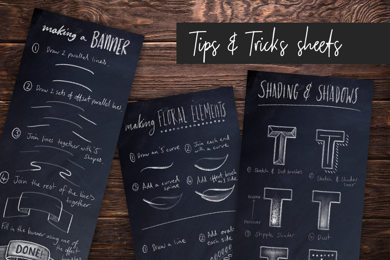 Chalk Dust - Procreate Lettering Kit - Ian Barnard
